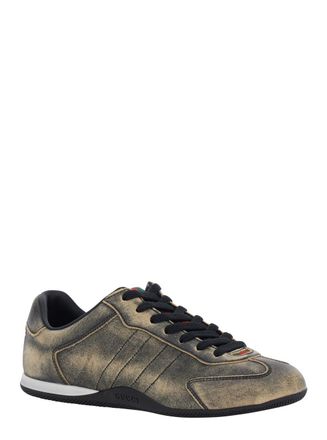 Gucci Womens Sneakers Elan Black Suede Calfskin Trainers