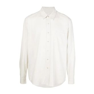 Our Legacy Homme, Chemises, Beige, Taille: L Chemise Classique en Soie Blanche