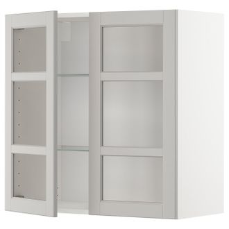 IKEA METOD Wandschrank mit B&ouml;den/2 Glast&uuml;ren