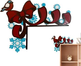 Generic Weihnachtsdekorationen f&uuml;r den Rahmen Ecke der T&uuml;r - Weihnachtsholzt&uuml;r, Fensterbankdekoration, Wandkunst f&uuml;r Zuhause, lustiger dekorativer Rahmen f&uuml;r 