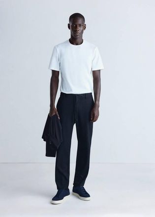 Mango Pantalon slim-fit comfort Thermolite bleu marine - Homme - 38 - MANGO MAN