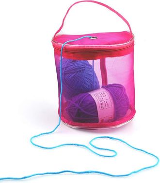 Ogquaton Kleine Strickgarn-Aufbewahrungstasche Tragbarer Wollhalter Aufbewahrungskorb Klein Umweltfreundlich und praktisch