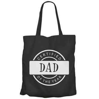 Fabulous Tote Bag Sac Shopping en Toile Noir - Certified Dad of the Year Father Family Gift - 10 L