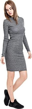 Urban Classics Robe Pull Femme Robe Courte Anthracite XL 51% Viscose, 45% Polyester, 4% Élasthanne