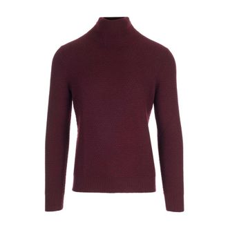 Tagliatore Rollkragenpullover - - Knitwear - Herren - Rot - 2XL