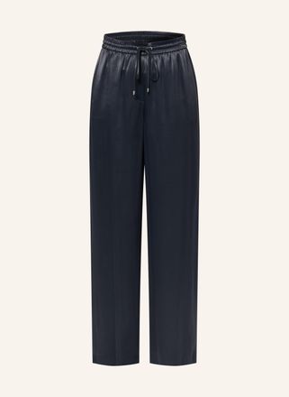 HUGO BOSS Marlenehose Tavati Aus Satin blau