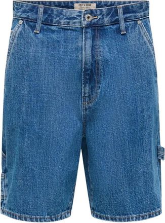 Only & Sons Only & Sons, Homme, Shorts, Bleu, Taille: M Onsfade Carpenter Denim Shorts