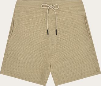 Knowledge Cotton Apparel Herren vegan Knit Shorts Loose Twill Beige
