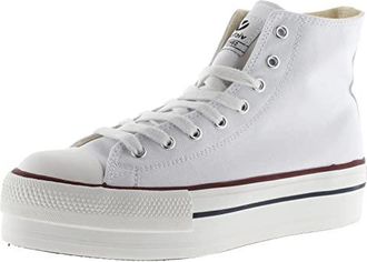 Victoria Bottine Tribu Toile & Double Plateforme 1061101 pour Filles Blanco 34