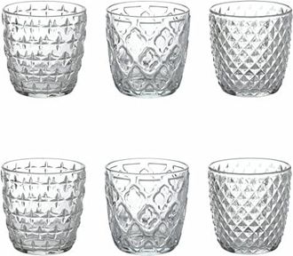 Villa D'Este Home Tivoli Lot de 6 verres &agrave; eau 325 ml en verre, Diversity