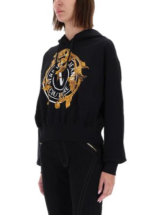 Versace Jeans Couture V-Emblem Baroque Sweatshirt - Black