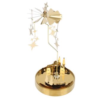 Artibetter Romantischer Drehbarer Kerzenhalter aus Edelstahl Kreativer Aromatherapie kerzenst&auml;nder f&uuml;r Tischdekoration Party Festtagsornament Langlebiges Materia