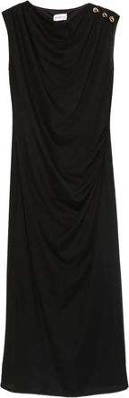 Marella robe drapée à boutonnière - Noir