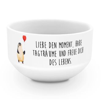 Mr. & Mrs. Panda M&uuml;slischale Pinguin Luftballon - Geschenk, Motivation, salatsch&auml;lchen, Gute Laune, fr&uuml;hst&uuml;cksschale, suppenbowl, Neustart, M&uuml;sli Schalen, Suppensch&uuml;ss
