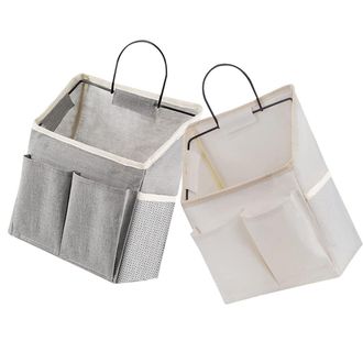 BESPORTBLE Veemoon 2 St&uuml;ck Pack Faltbare Aufbewahrungstaschen zum Aufh&auml;ngen H&auml;ngender Wandkorb aus Atmungsaktivem Stoff Multifunktionaler H&auml;ngeorganizer f&uuml;r Stud