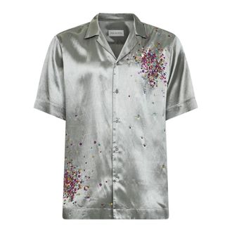 Dries Van Noten Homme, Chemises, Vert, Taille: S Chemise &agrave; sequins