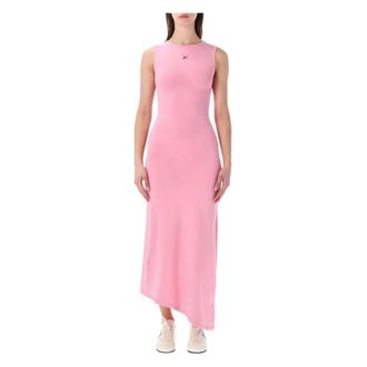 Marine Serre Midi Dress Moon Pearl - - Dresses - Damen - Rosa - M