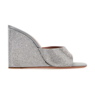 Amina Muaddi Lupita Mules - - Shoes - Damen - Grau - 36 1/2 EU