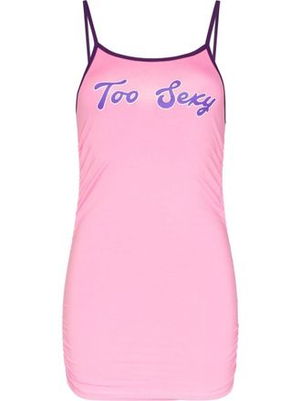 Natasha Zinko débardeur à slogan imprimé - Rose