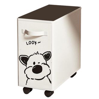 Generico W&auml;schekorb mit Rollen, schlanker Aufbewahrungsbeh&auml;lter aus Oxford-Stoff, mit Griff, tragbar, hoch und schmal, platzsparender Organizer unter dem Schre