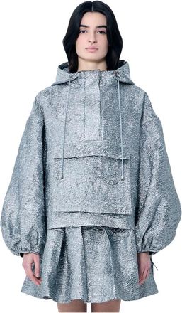 Cecilie Bahnsen Femme, Sweatshirts et sweats &agrave; capuche, Gris, Taille: 38 FR Orion Jacket