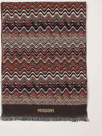 Missoni Schal aus reiner Schurwolle mit mehrfarbigem abstraktem Muster
