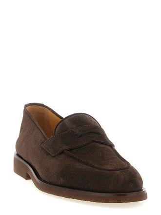 Brunello Cucinelli Suede Penny Loafer - Brown