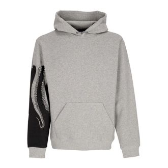 Octopus Homme, Sweatshirts et sweats à capuche, Gris, Taille: XL Sweat à capuche gris clair avec design de poulpe