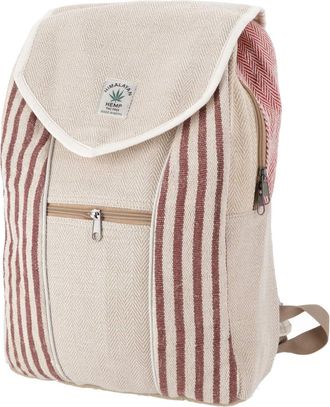 Guru Shop Ethno Hanf Rucksack Gestreift - Natur/braun/gestreift, Unisex - Erwachsene, 40x30x20 cm