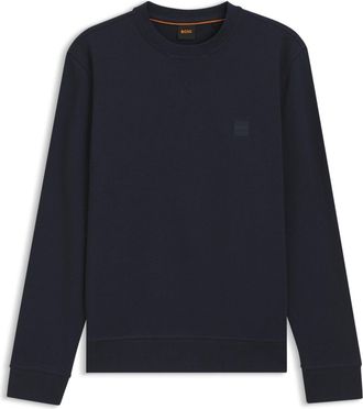 HUGO BOSS Westart Sweatshirt f&uuml;r Herren, Rundhalsausschnitt, Premium-Baumwolle (Dunkelblau)