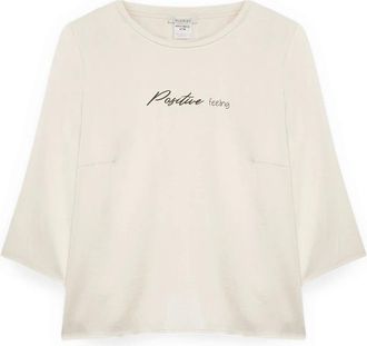 Fiorella Rubino Femme, Blouses et Chemises, Blanc, Taille: 50 FR Blouse en satin Sensation positive