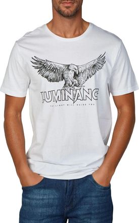 Riverso Tshirt Herren Baumwolle Regular Fit RIVLeon Rundhals Kurzarm Sommer Tee Shirt Print, Gr&ouml;&szlig;e:3XL, Farbe:White (SJD)