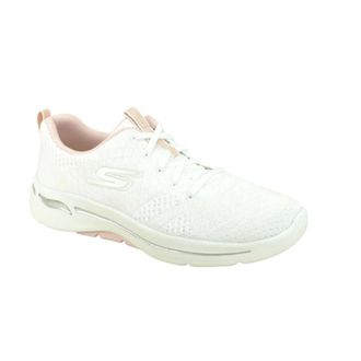 Skechers Wei&szlig;e und rosafarbene Stoff-Sneakers - - Shoes - Damen - Wei&szlig; - 42 EU