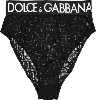 Dolce & Gabbana Culotte DG - Femme - Sous-v&ecirc;tements - Noir - Taille: 42 FR