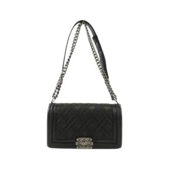 Chanel Pre-owned Boy Lamb Shoulder Bag - Femme - Pre-owned - Noir - Taille: ONE Size