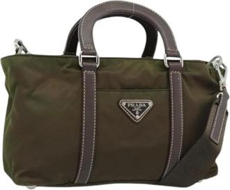 Prada Sac &agrave; main vintage doccasion - Femme - Pre-owned - Vert - Taille: ONE Size