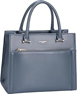 David Jones Paris - Sac port&eacute; main Femme Ville - Sac &agrave; main Taille Moyenne Similicuir PU - Double compartiment Plusieur Poches - Chic Classique El&eacute;gant Pratique (