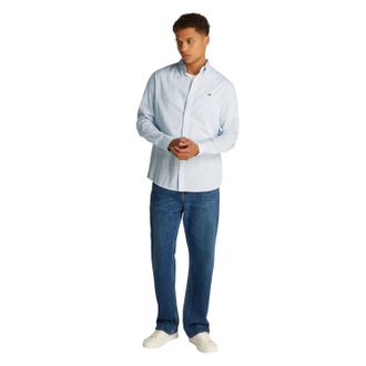 Tommy Jeans Hemd f&uuml;r Herren, Mit Kragen, Regul&auml;r (S&uuml;&szlig;es Blau)