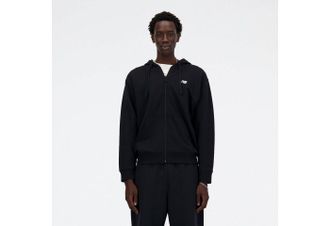 New Balance Sweatjacke Sport Essentials Logo French Terry Full Zip mit Kapuze, mit Eingrifftaschen, aus Baumwolle und Polyester