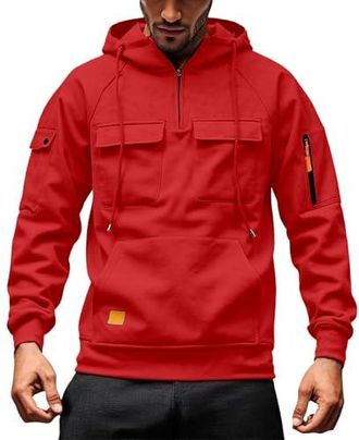 Generic Sweat &agrave; capuche &eacute;pais de couleur unie pour lautomne et lhiver, sweat-shirt d&eacute;contract&eacute; avec poche pour les jeunes, confortable et &eacute;l&eacute;gant, Rd3., XXL