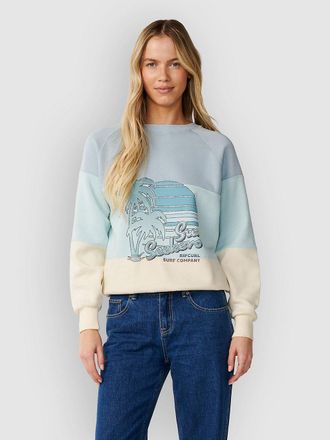 Rip Curl Seeker Raglan Standard Crew Sweater light blue