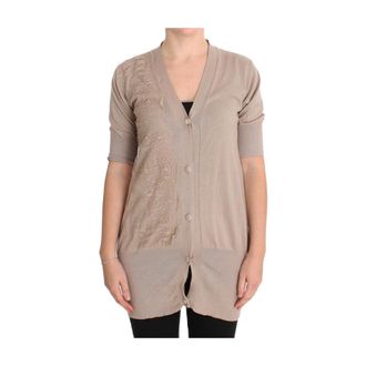 Pink Memories Baumwoll-Cardigan mit Spitze - - Knitwear - Damen - Rosa - M