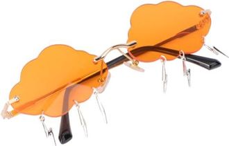 Yardwe Lunettes de Soleil sans Monture L&eacute;g&egrave;res Motif Nuage et &Eacute;clair Protection Uv400 pour Femmes Accessoire Styl&eacute; pour F&ecirc;tes en Plein Air et S&eacute;ances Photo