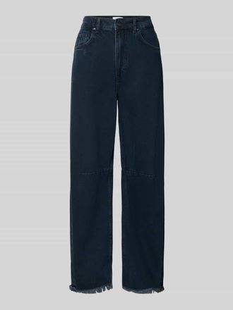 Rich & Royal Wide Fit Jeans mit Lyocell-Anteil mit Fransenabschluss