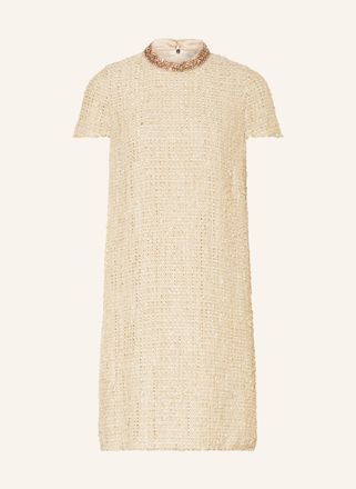 Luisa Cerano Luisa Cerano Boucl&eacute;-Kleid Mit Glitzergarn Und Schmucksteinen beige