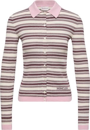 Moncler Moncler Cotton Cr&ecirc;pe Polo Shirt, Women, Multicolour, Size: Xl