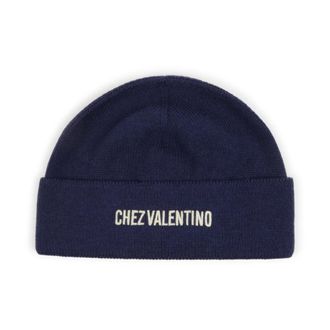 Valentino Chez Gestrickte M&uuml;tze - - Accessories - Herren - Blau - ONE SIZE