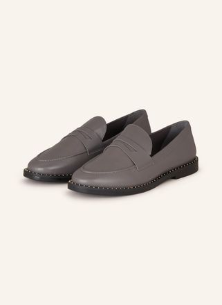 Carrano Carrano Penny-Loafer Mit Nieten grau