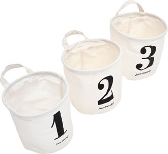 DOITOOL 3 Stück Teiliges Wand aufbewahrungsset aus Baumwolle Hängende Organizer Taschen mit Großem Fassungsvermögen für Schlafzimmer Wohnzimmer Bad und Tür Vi