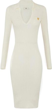 Elisabetta Franchi Maxi Robe - Blanc